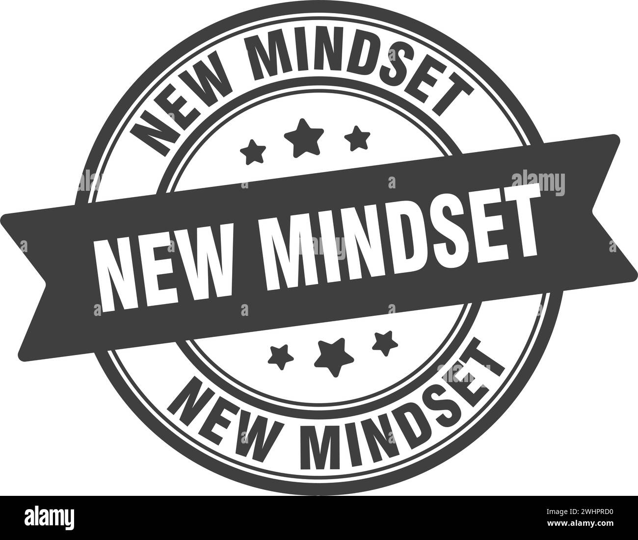 new mindset stamp. new mindset round sign. label on transparent ...
