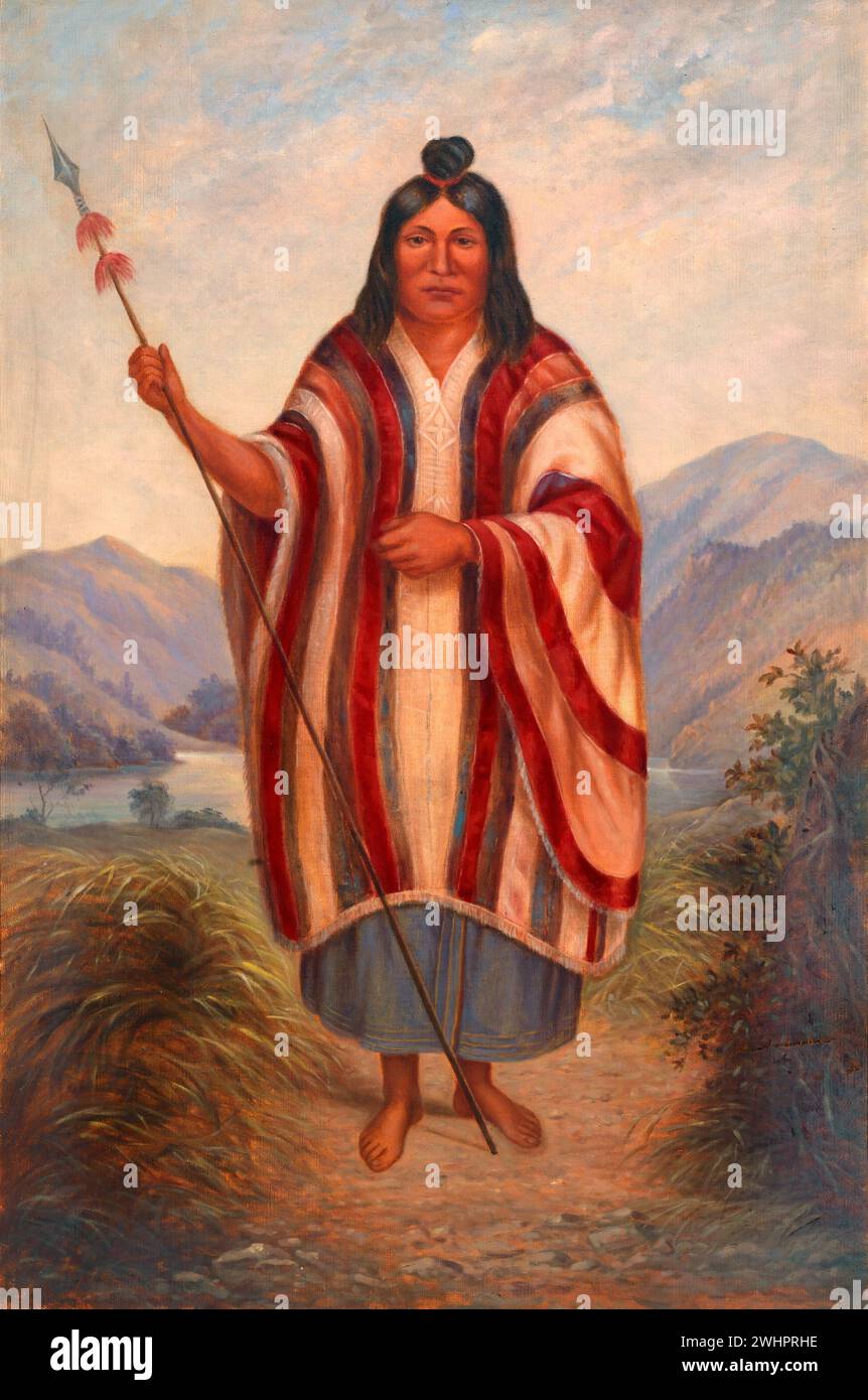 Portrait of a Peruvian Indian, ca. 1890-1899, by Antonion Zeno Shindler ...