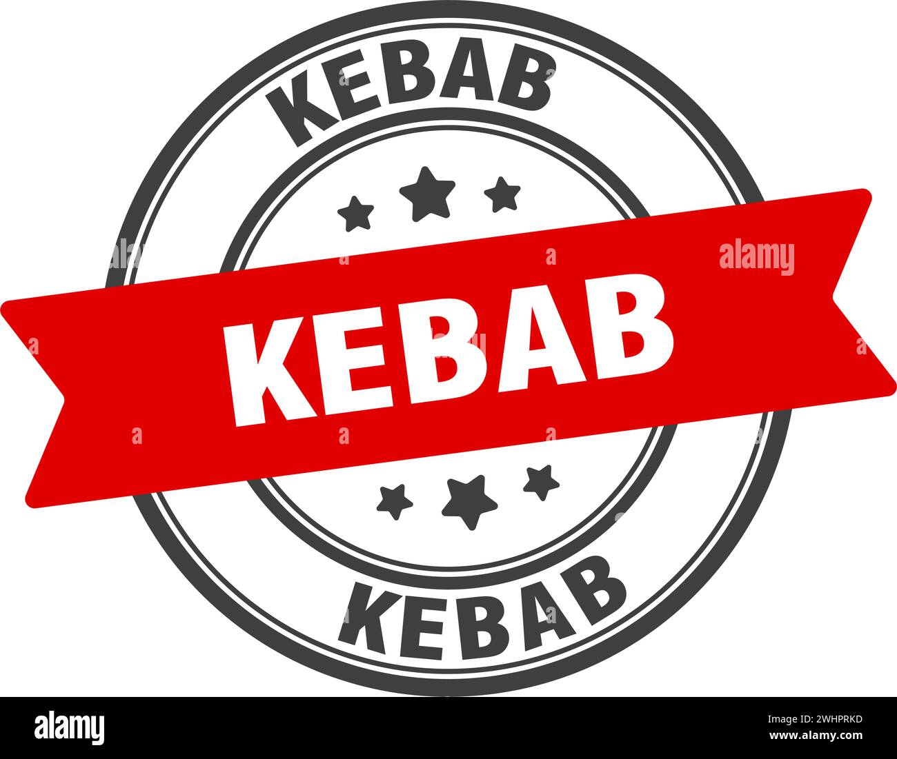 kebab stamp. kebab round sign. label on transparent background Stock ...