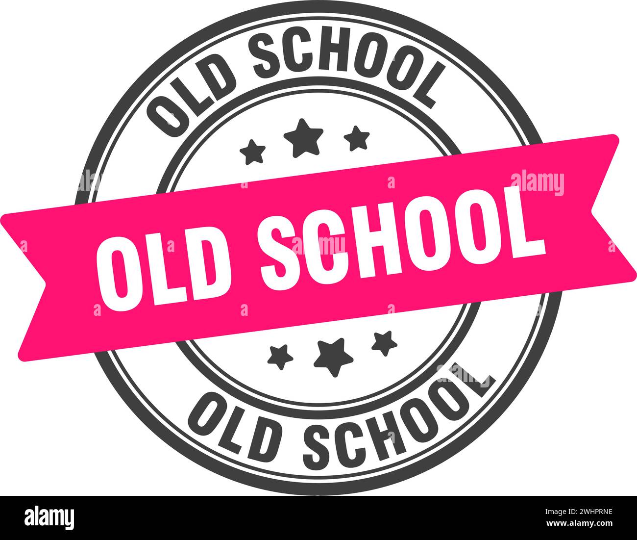 old school stamp. old school round sign. label on transparent ...