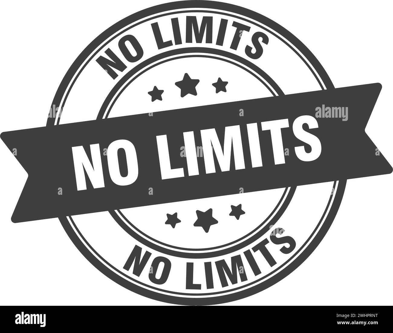 no limits stamp. no limits round sign. label on transparent background ...