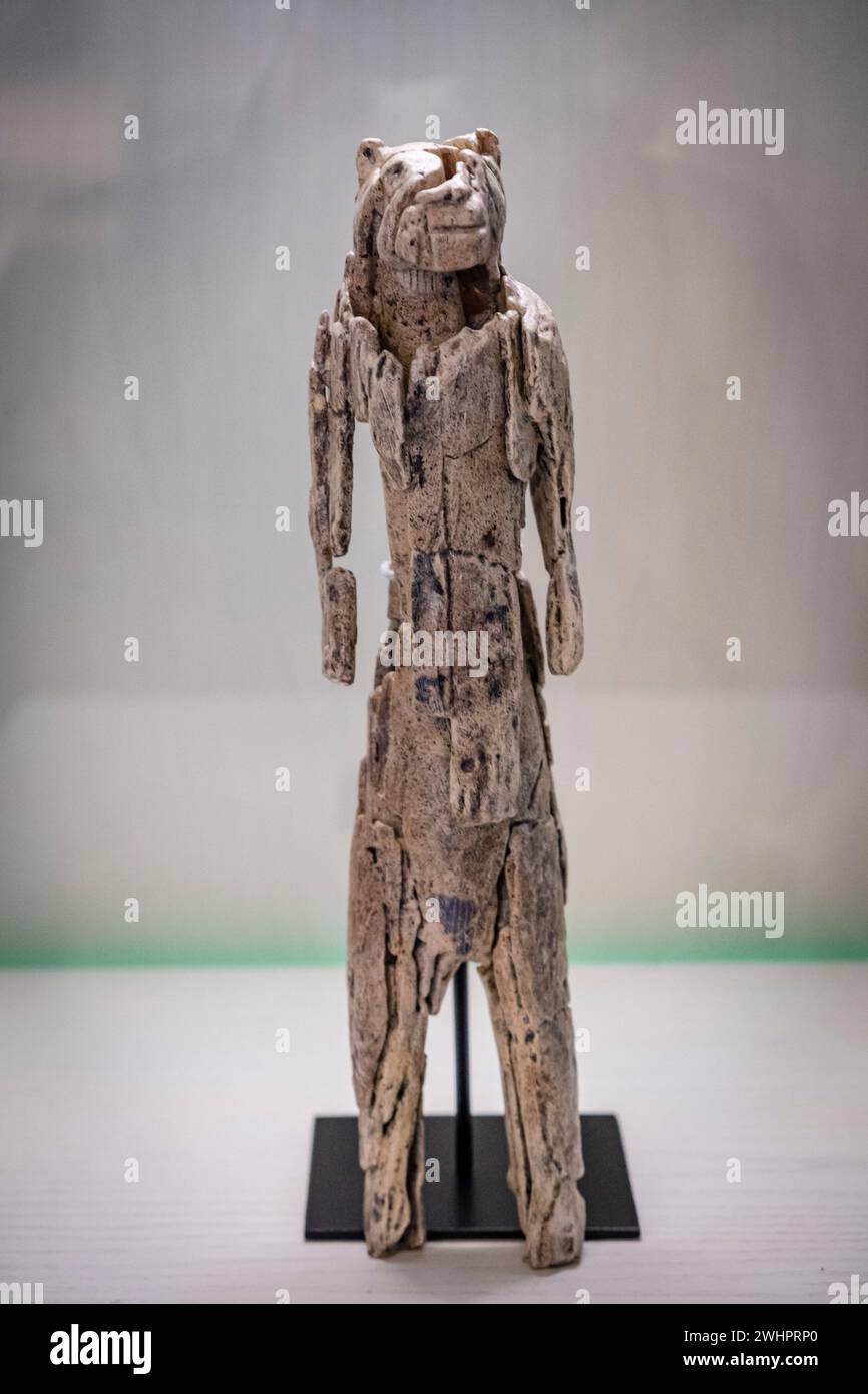lion man from Stadel, upper paleolithic mammoth ivory sculpture ...