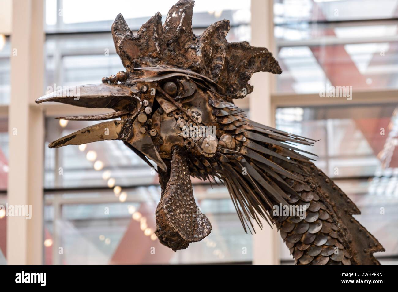 recycled iron gallus gallus domesticus, Cristino Diez, Museo de la ...