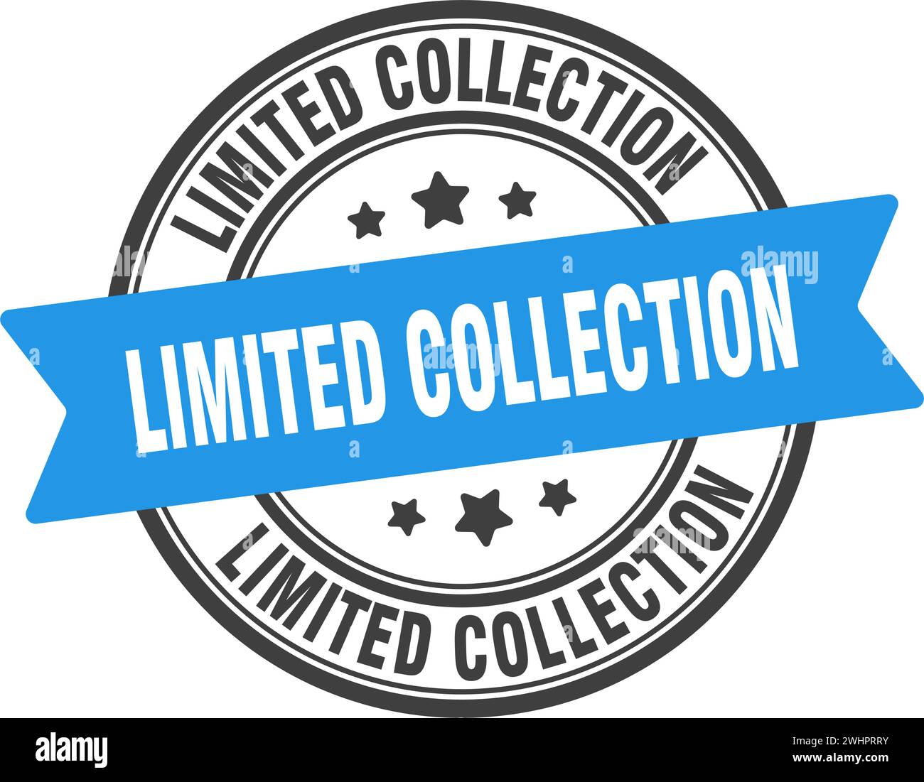 limited collection stamp. limited collection round sign. label on ...