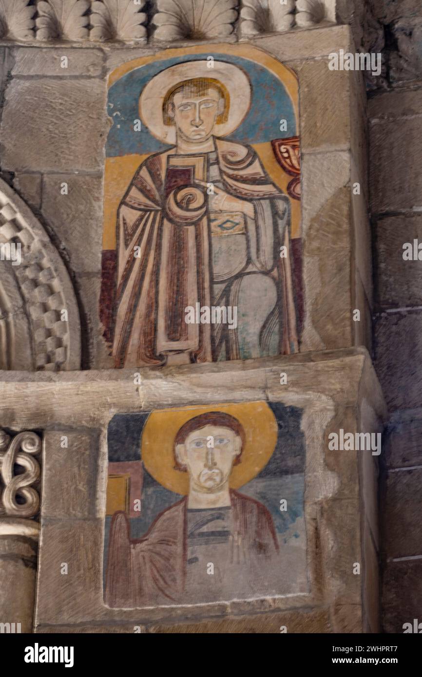 figure of the Lord at the time of consecration of bread, romanesque ...