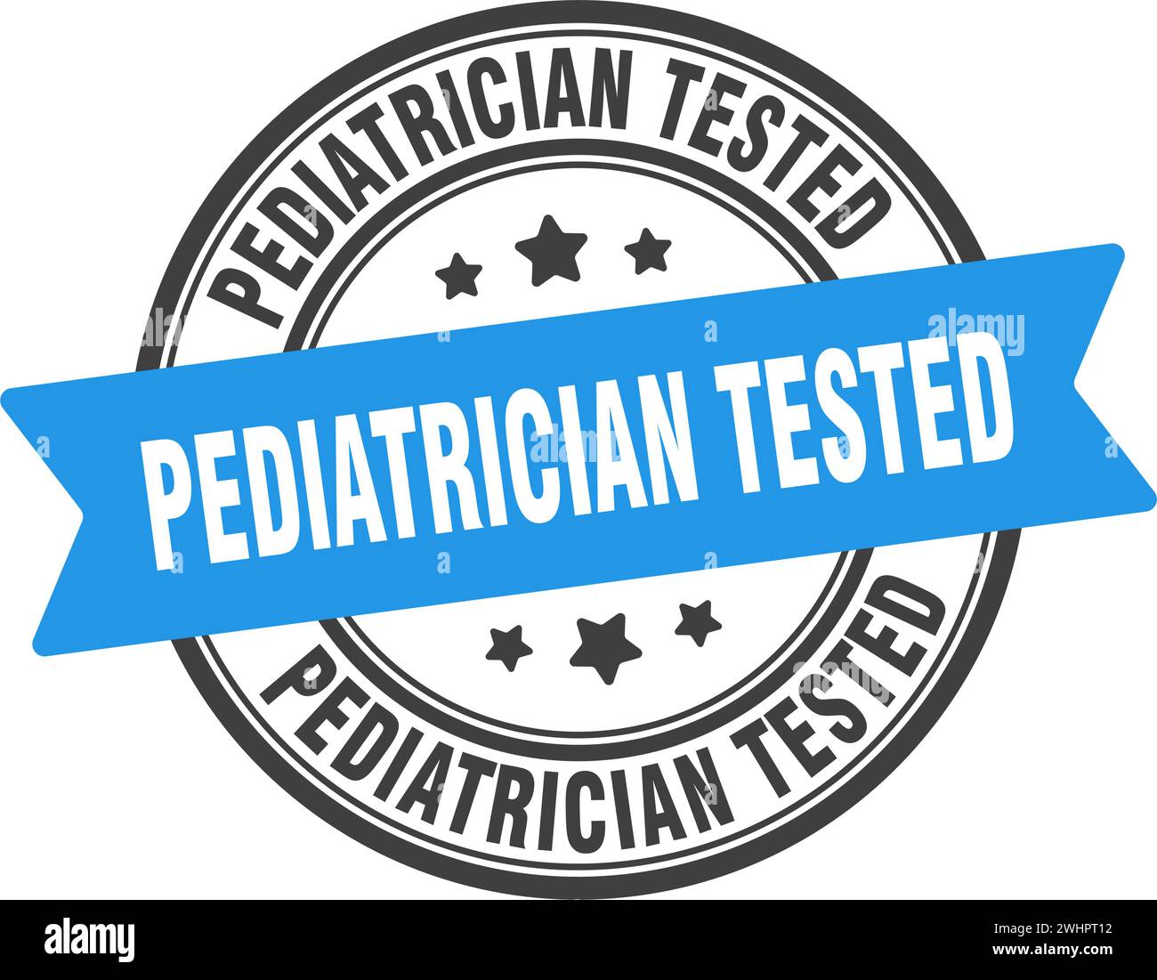 pediatrician tested stamp. pediatrician tested round sign. label on ...