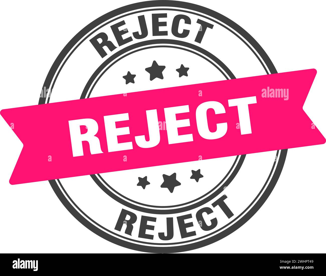 reject stamp. reject round sign. label on transparent background Stock ...