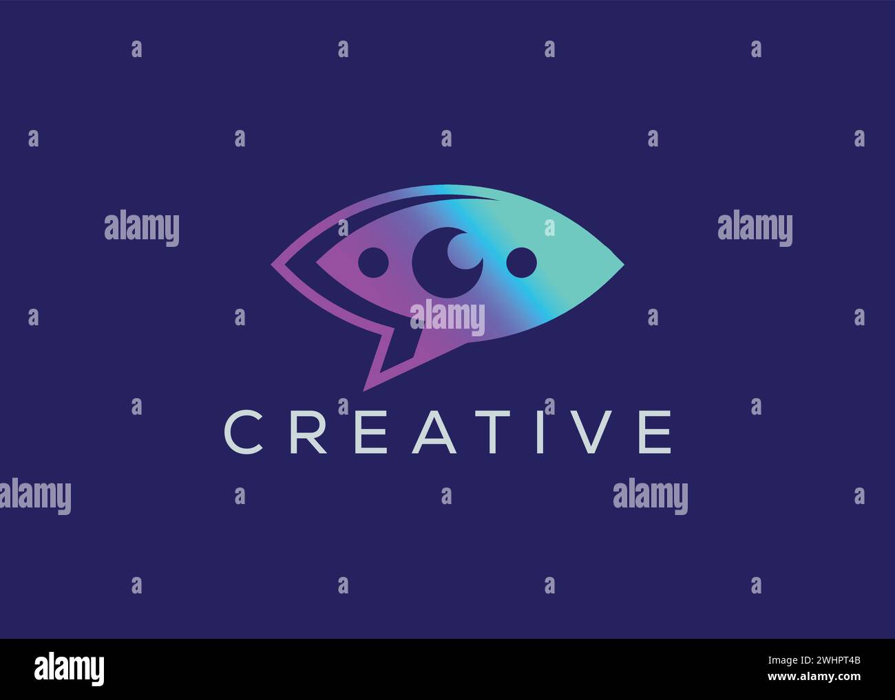 Eye chatting logo Stock Vector Images - Alamy