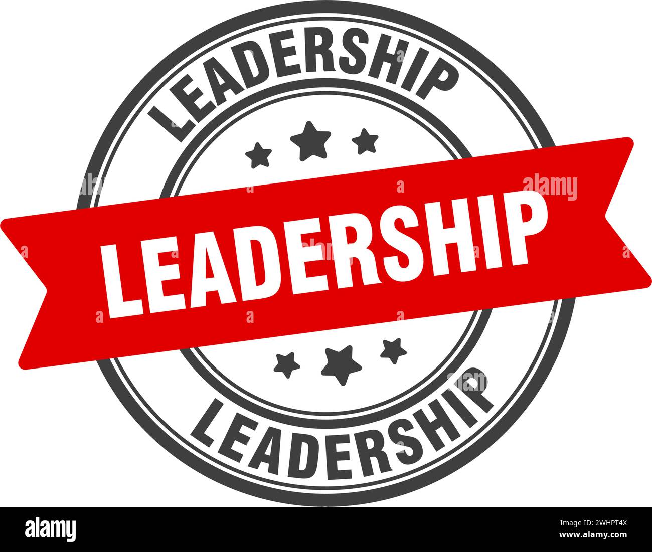 leadership stamp. leadership round sign. label on transparent ...