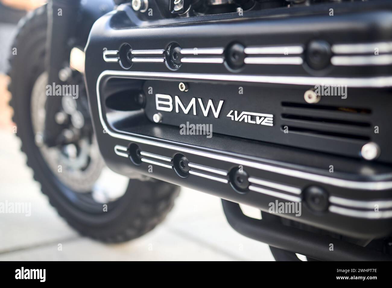 Berlin, Germany - August 20, 2022: Bike Detail Shot of BMW K 1100 logo ...