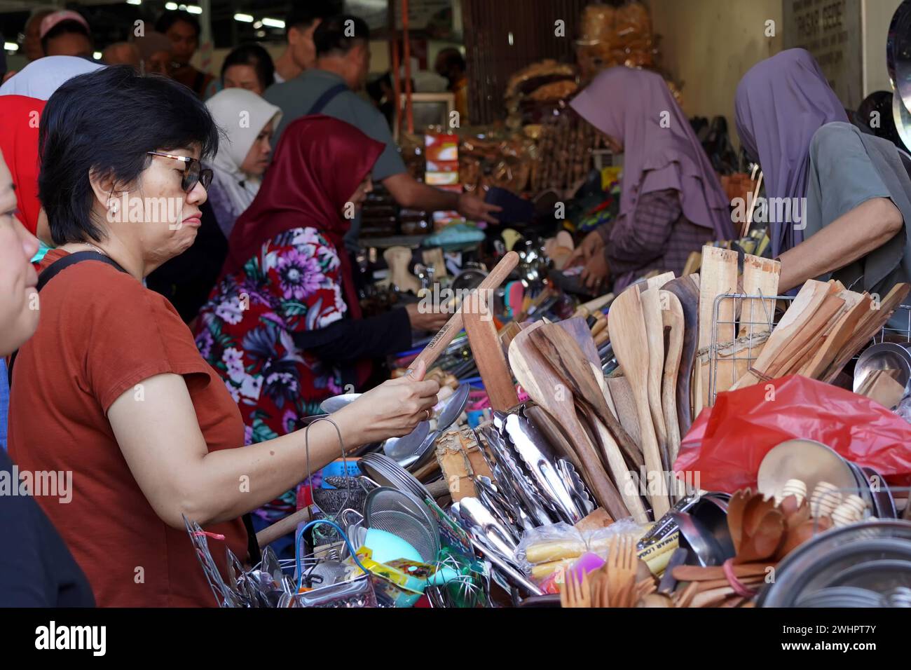 February 8, 2024. Solo, Central Java, Indonesia. The atmosphere of ...