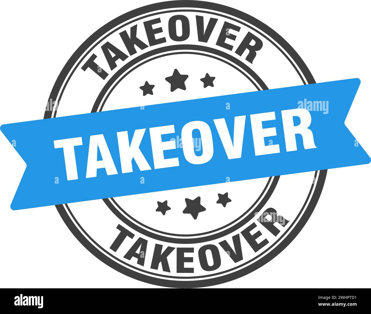 takeover stamp. takeover round sign. label on transparent background ...