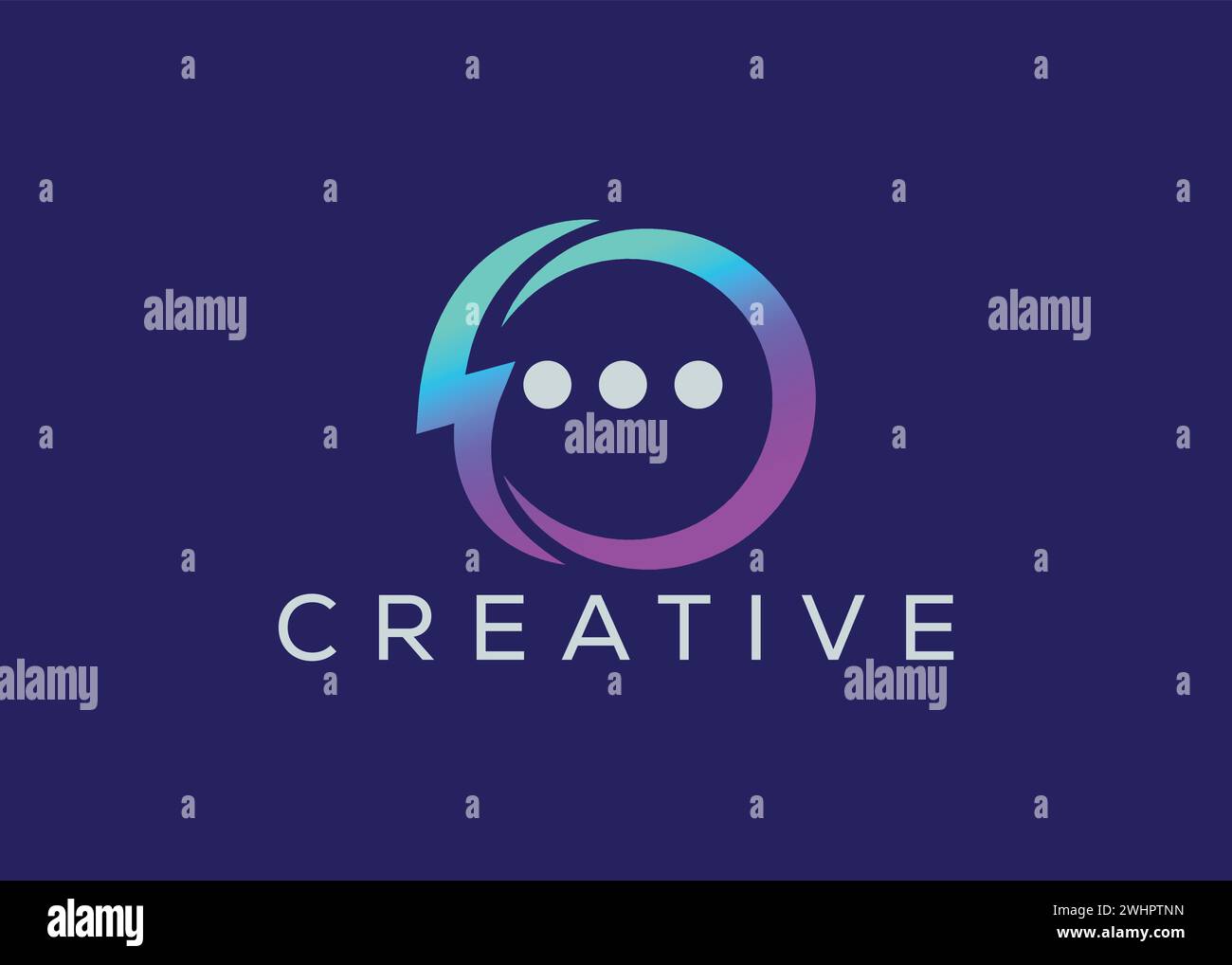 Minimalist Fast chat logo design vector template. Creative modern quick ...