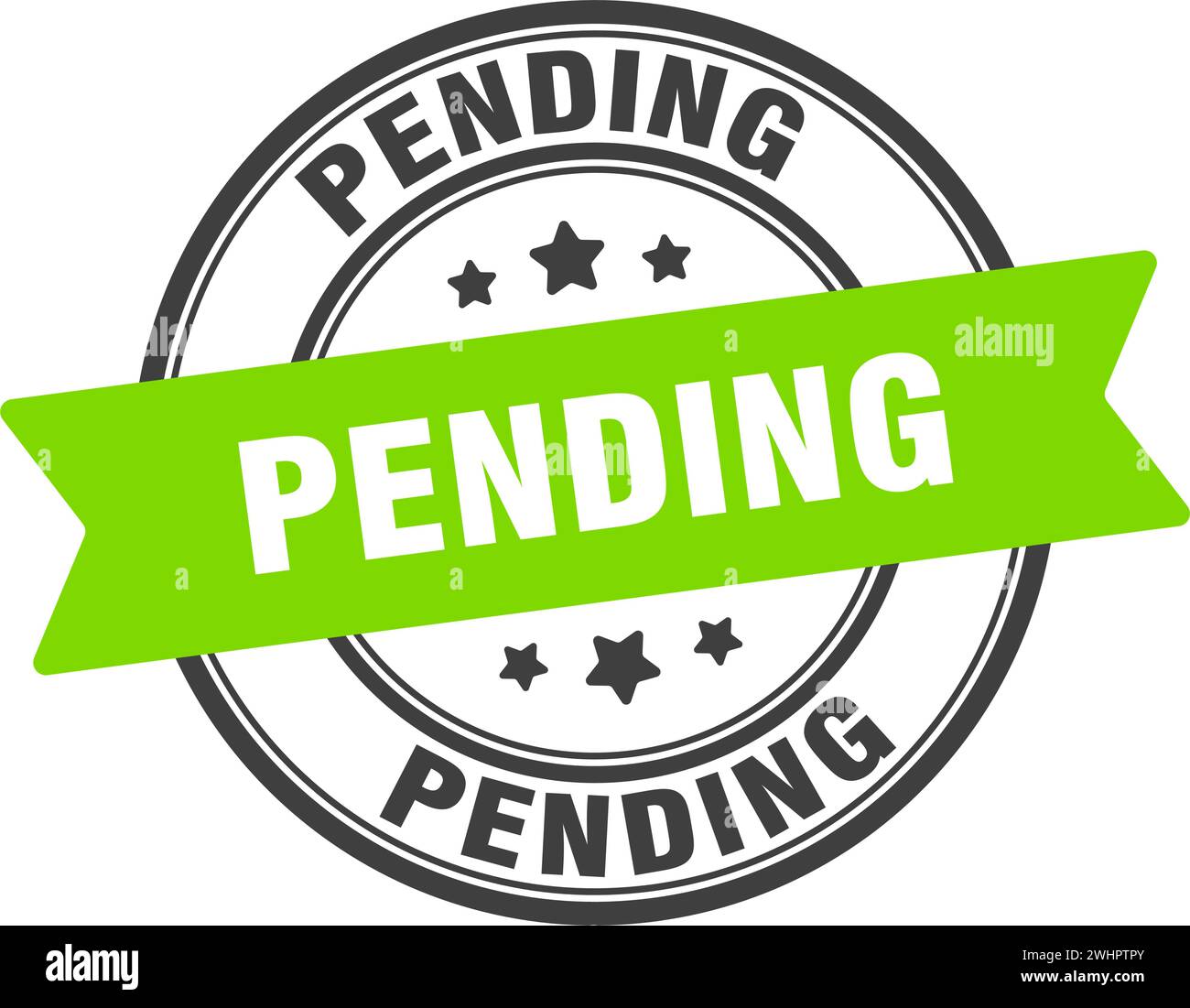 pending stamp. pending round sign. label on transparent background ...