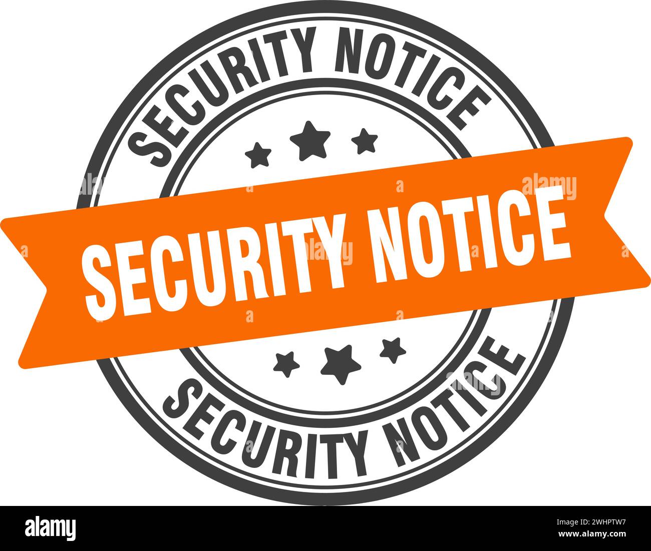 security notice stamp. security notice round sign. label on transparent ...