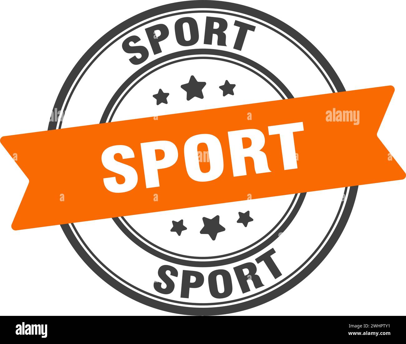 sport stamp. sport round sign. label on transparent background Stock ...