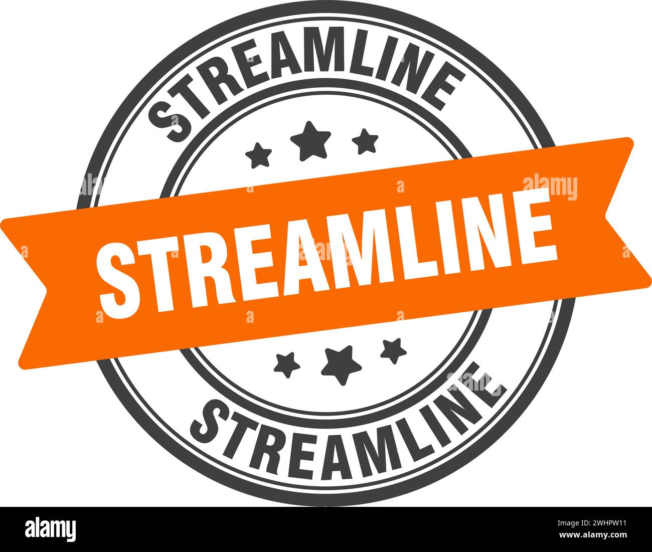 streamline stamp. streamline round sign. label on transparent ...