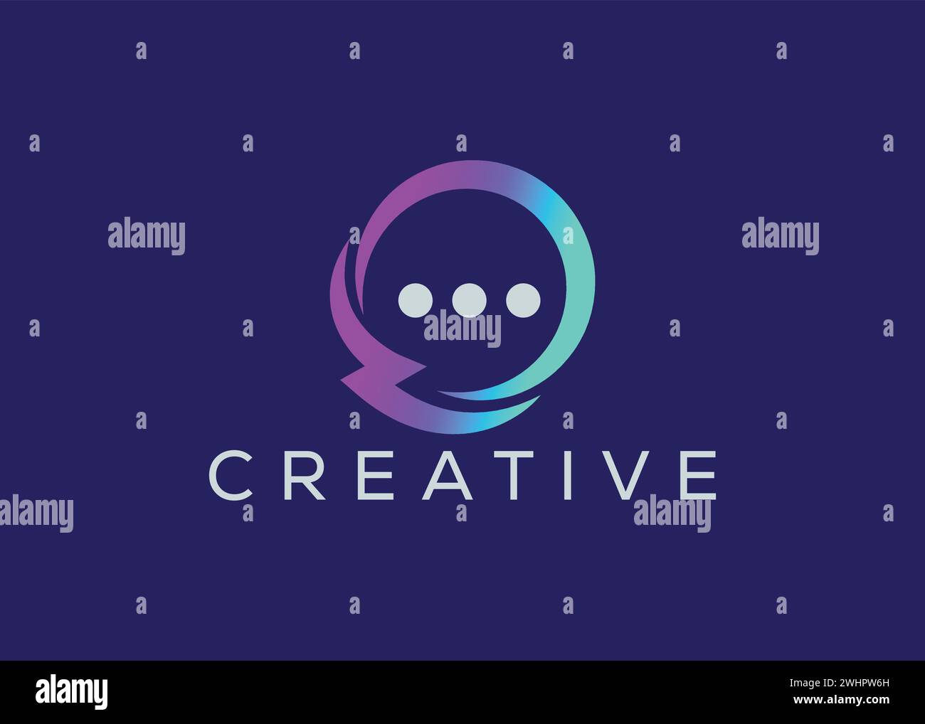 Quick conversation logo Stock Vector Images - Alamy