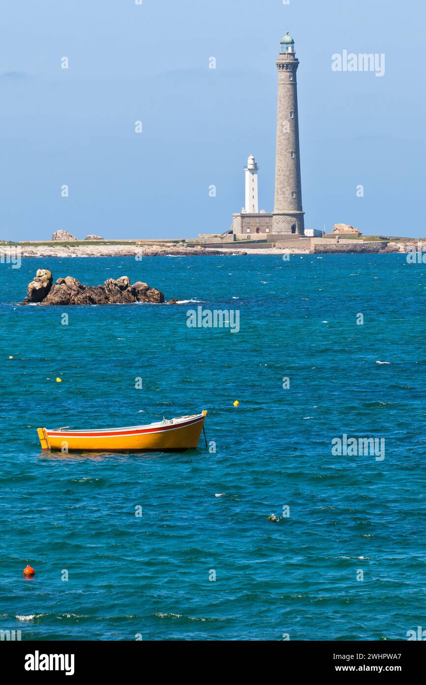 Phare de l'Ile Vierge - Lighthouse in Brittany Stock Photo - Alamy