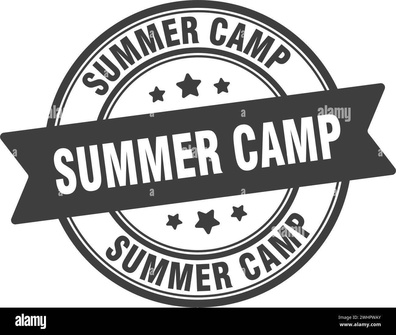 summer camp stamp. summer camp round sign. label on transparent ...