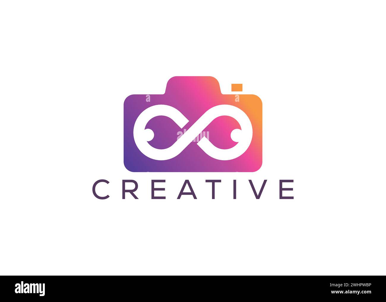 Minimalist infinity camera logo design vector template. Creative modern ...