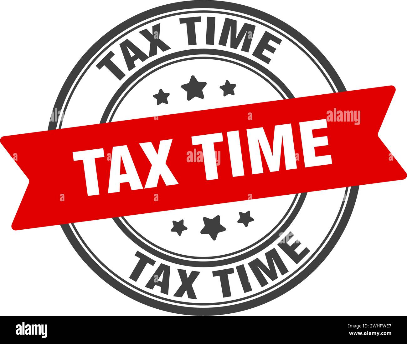 tax time stamp. tax time round sign. label on transparent background ...