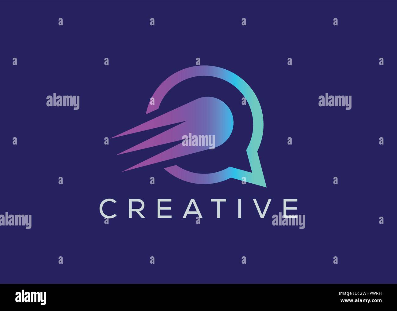 Minimalist Fast chat logo design vector template. Creative modern quick ...