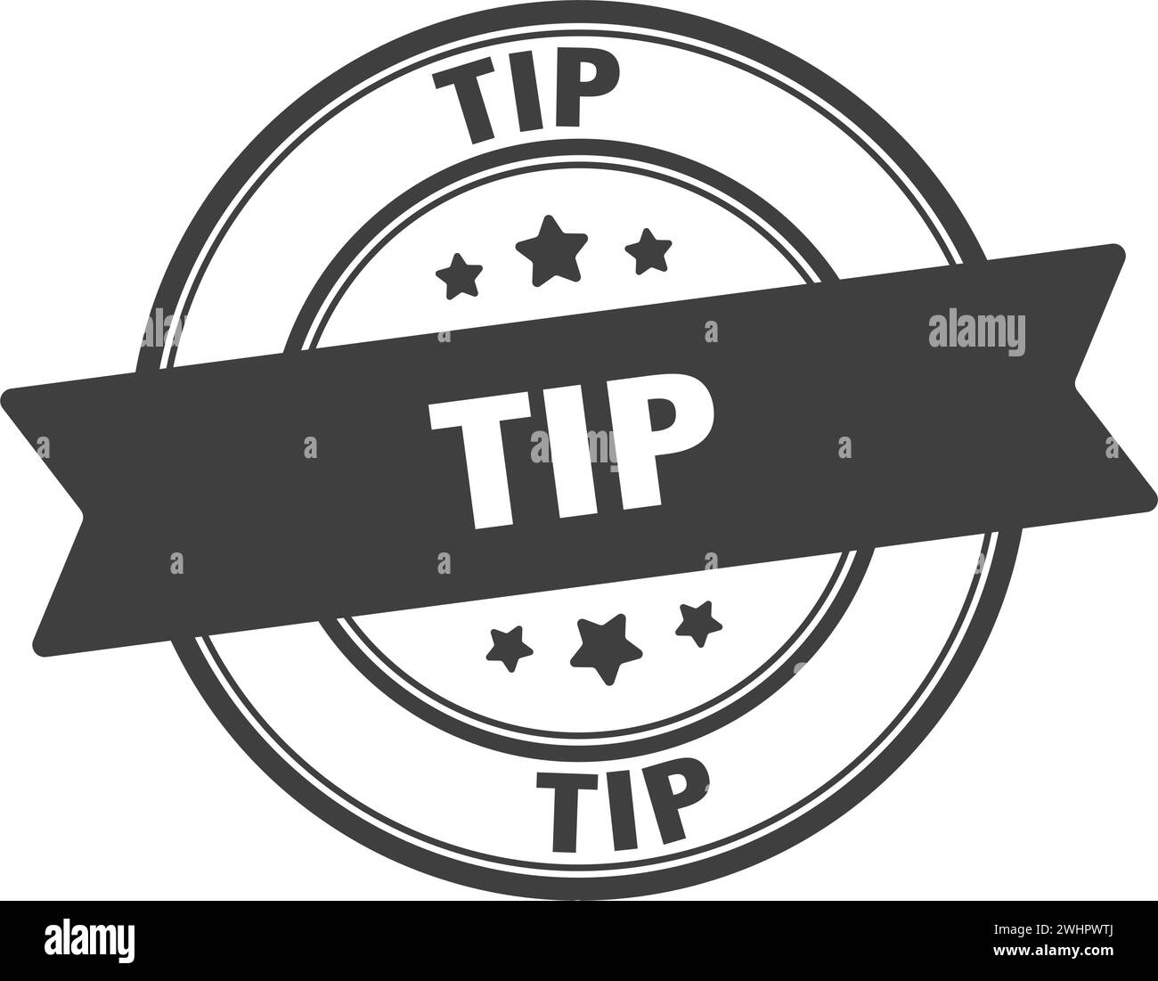 tip stamp. tip round sign. label on transparent background Stock Vector ...