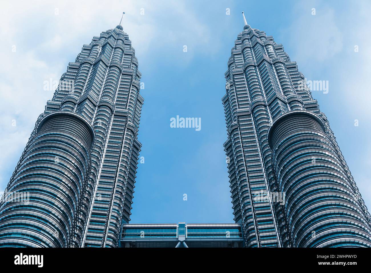 Famous modern building of Petronas Twin Towers in Kuala Lumpur ...