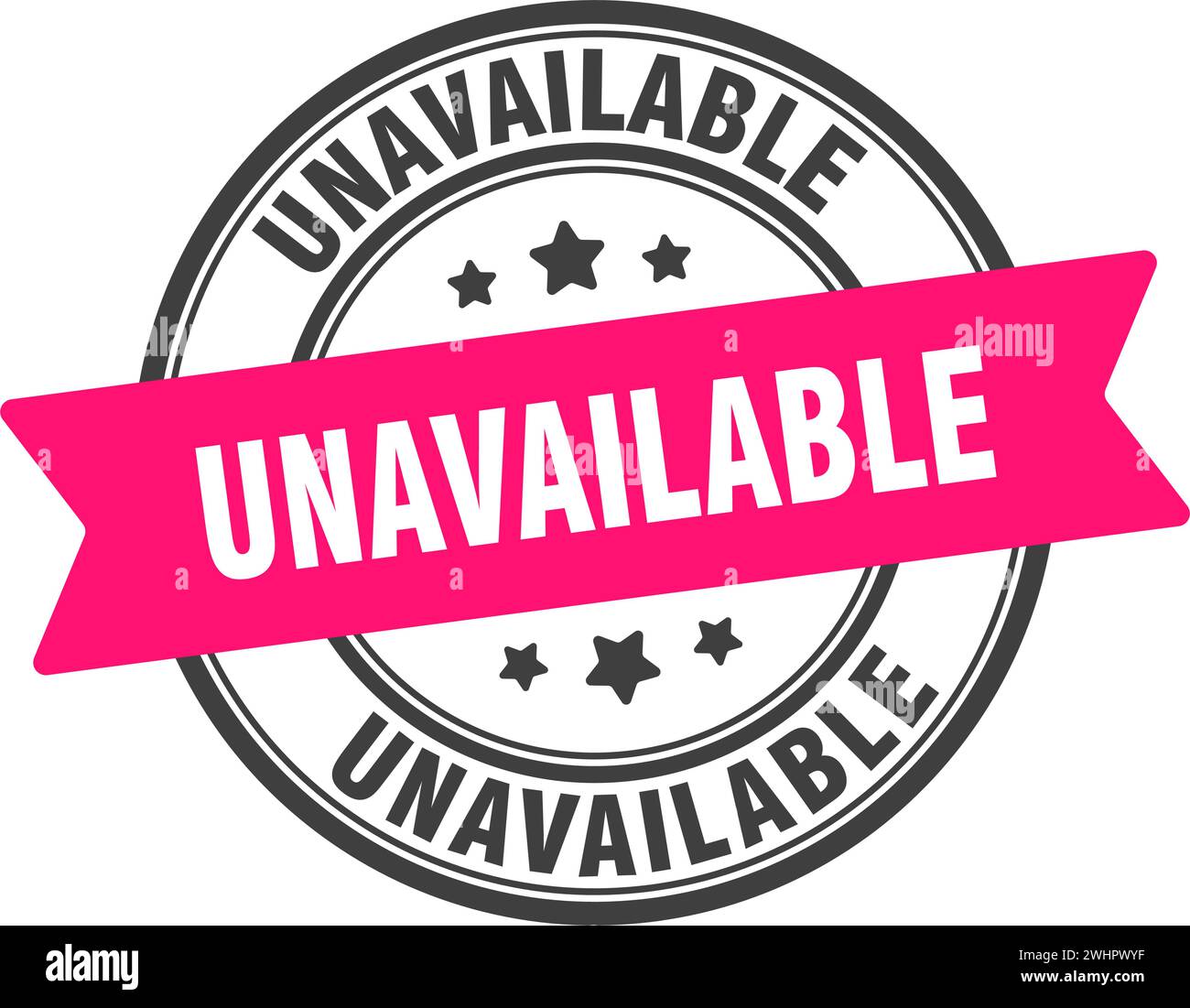 unavailable stamp. unavailable round sign. label on transparent ...