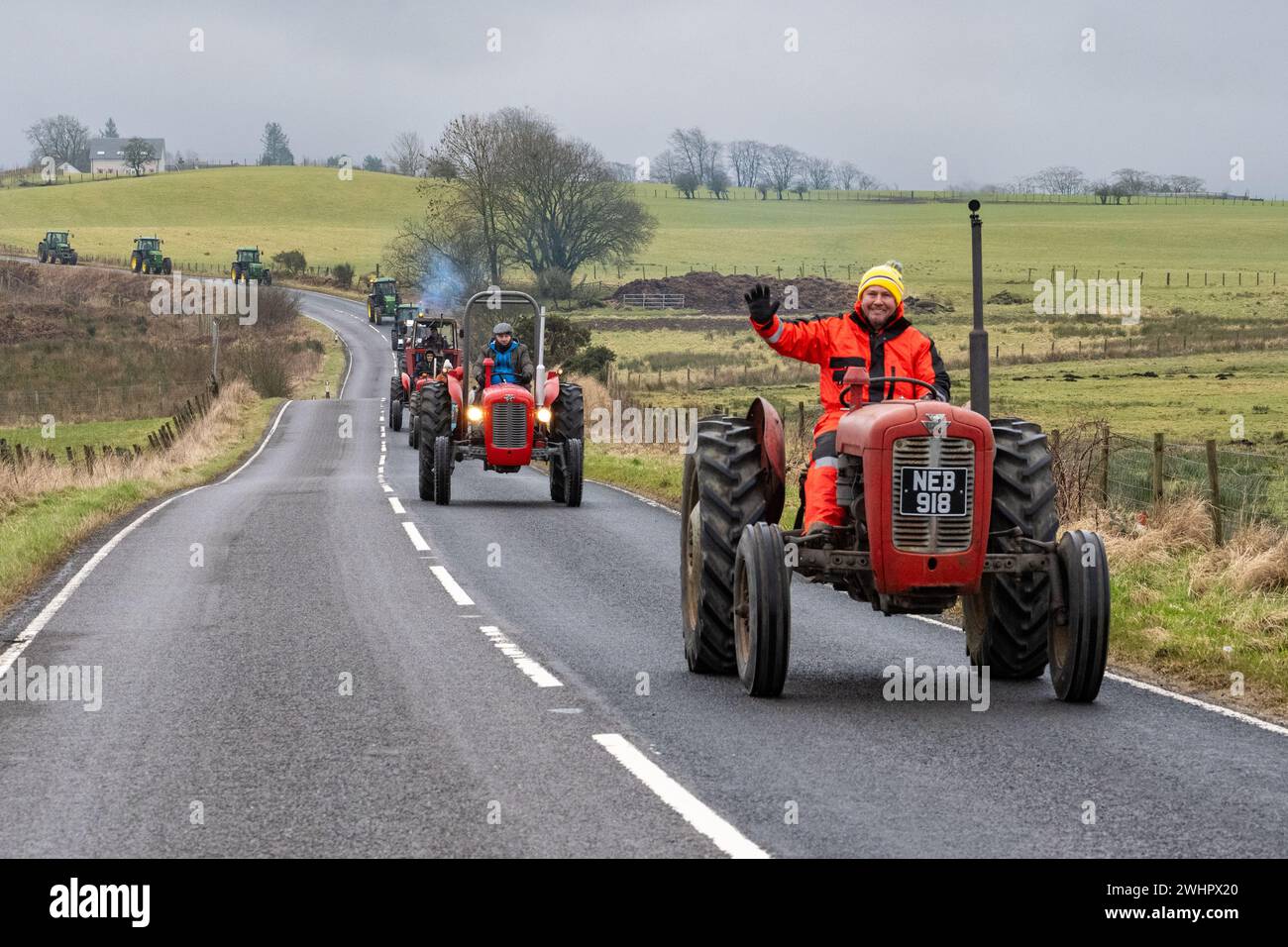 Balfron, Stirling, Scotland, UK. 11th Feb, 2024. The Trossachs Tractor ...