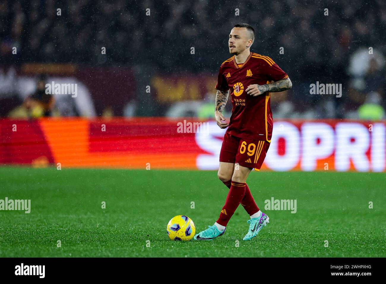 Roma’s Spanish defender Angelino during the Serie A football match ...