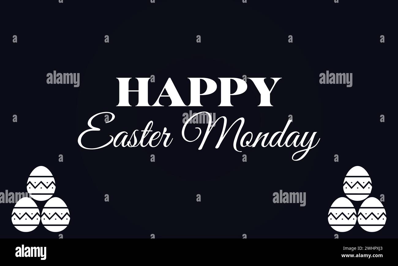 Honest Happy Easter Monday Text illustration design Stock Vector Image ...