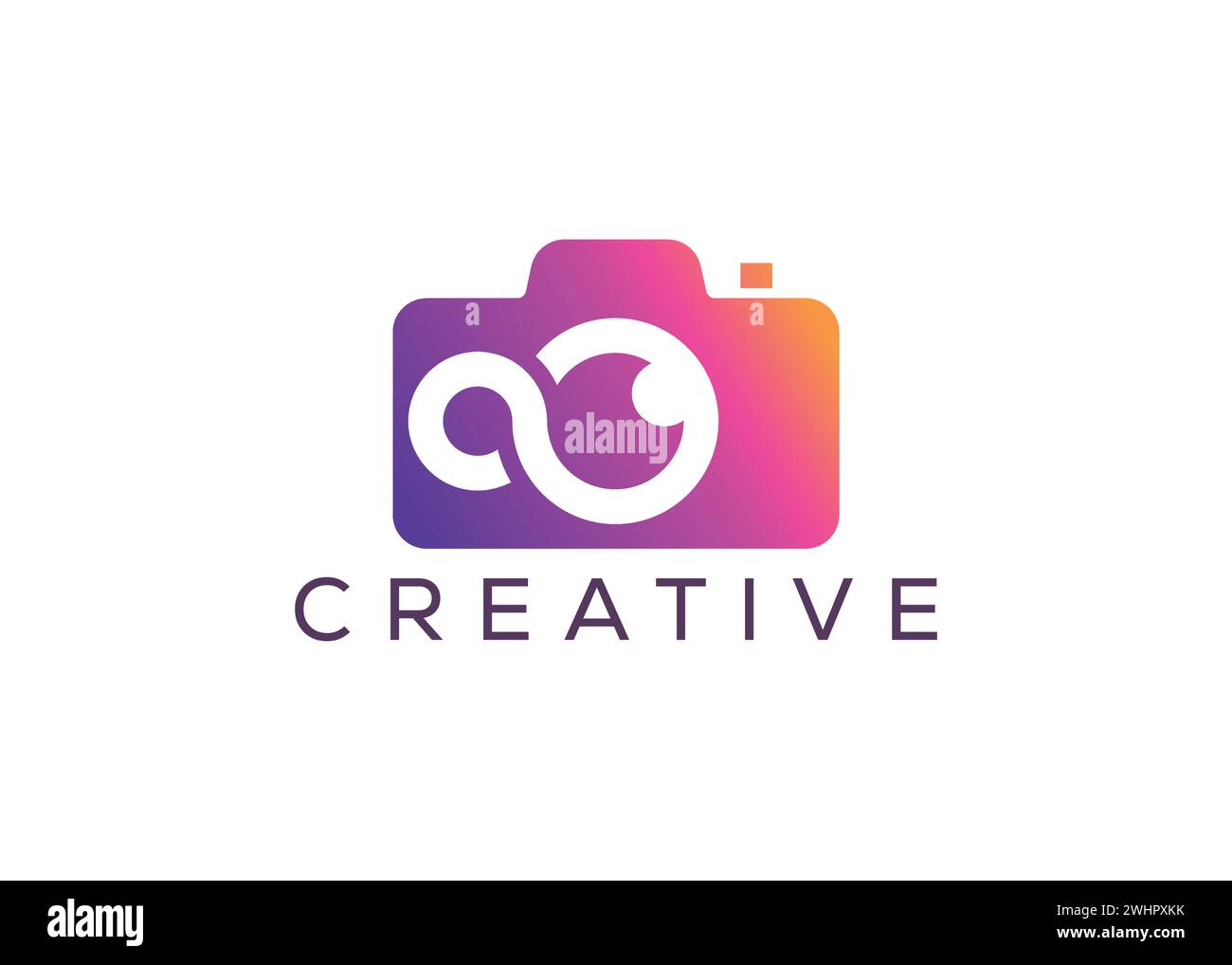 Minimalist infinity camera logo design vector template. Creative modern ...