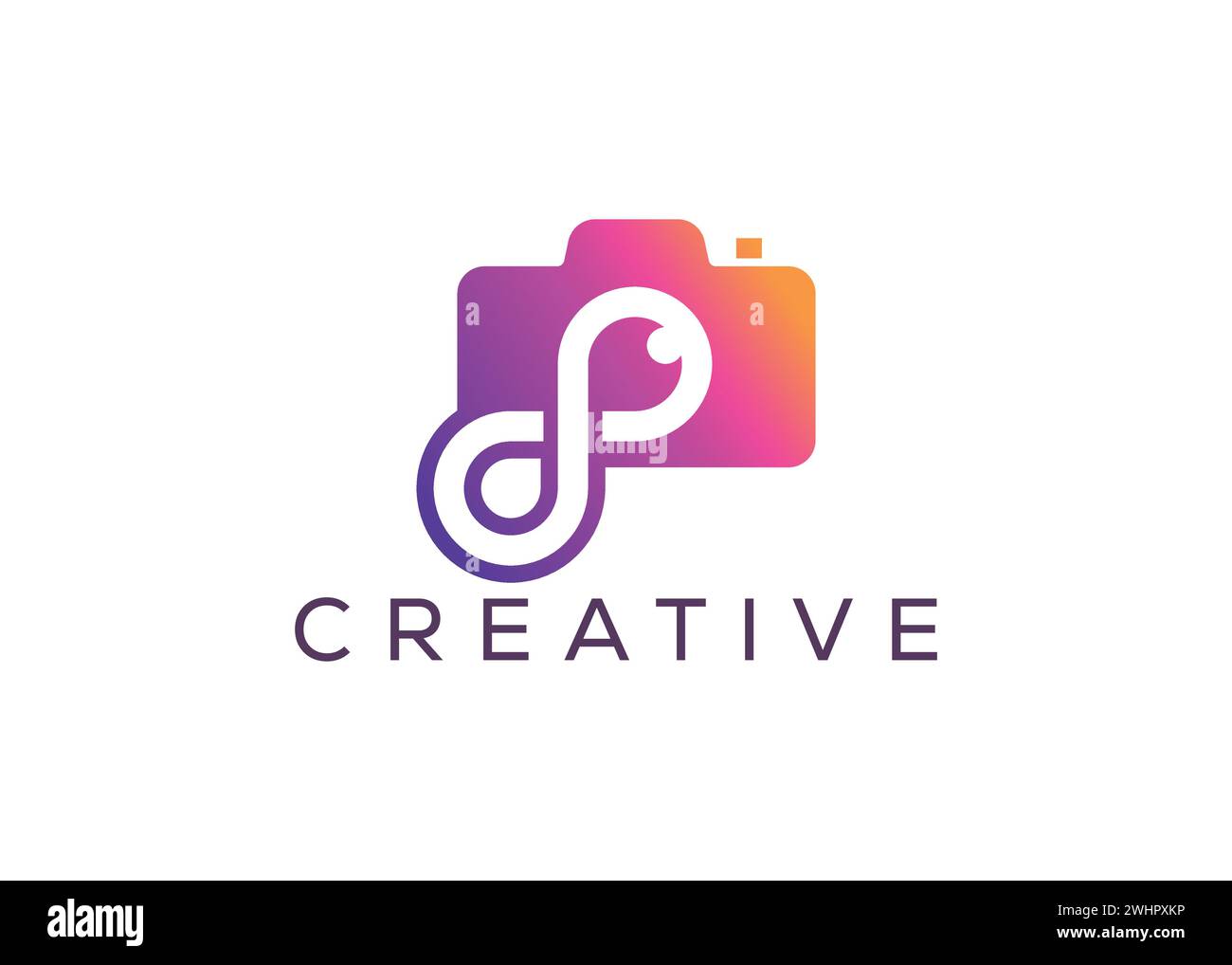 Minimalist infinity camera logo design vector template. Creative modern ...