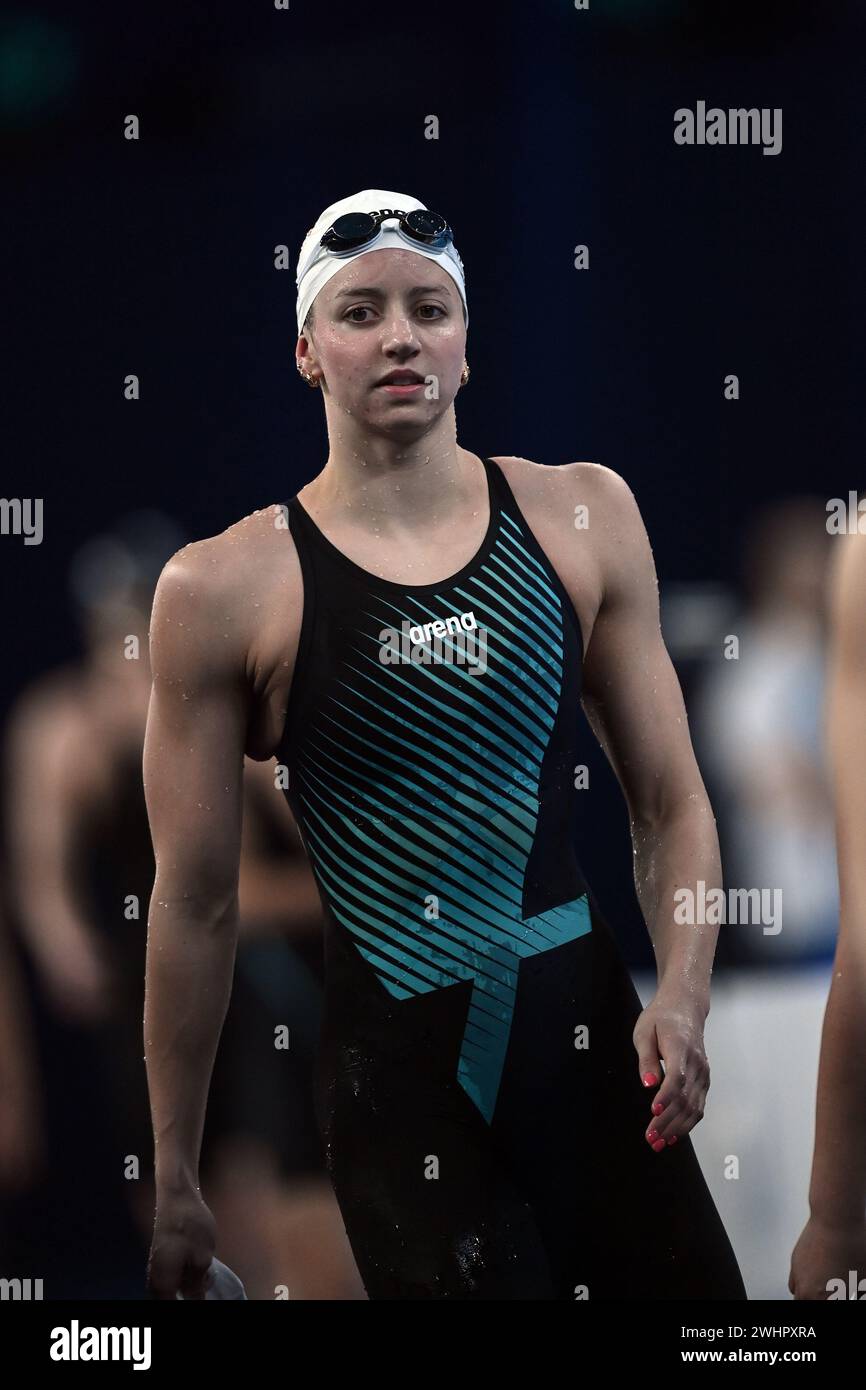Doha Qat 11th Feb 2024 Kate Douglass From Usain Action During World Aquatics Championships