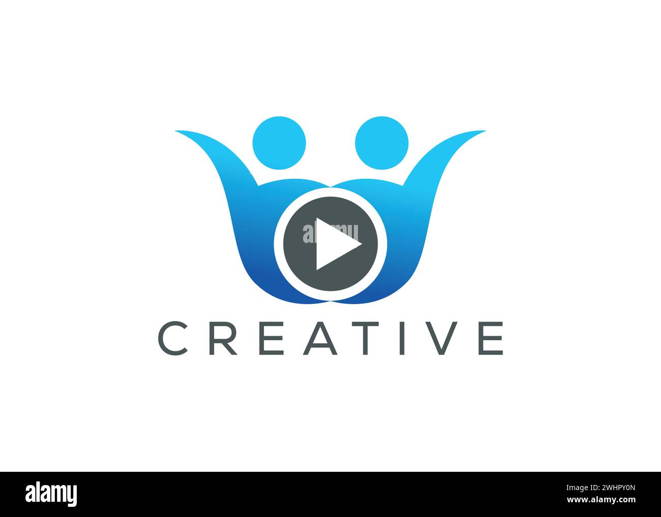 Minimalist man and video play logo vector logo design template ...