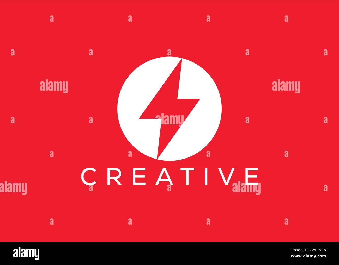 Minimalist Thunder Bolt vector logo design template. Creative modern ...