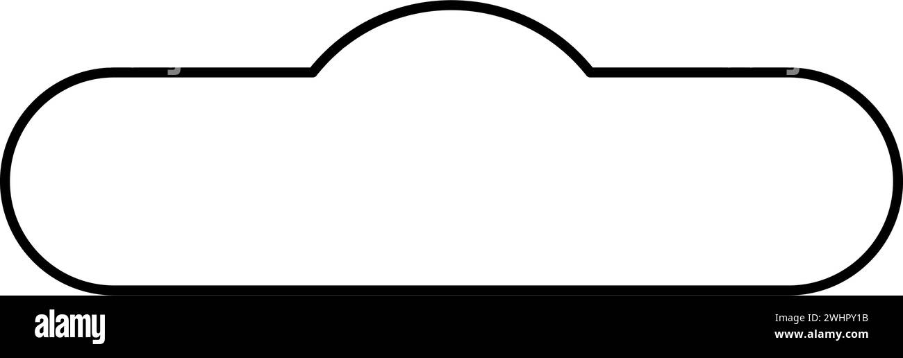 Eurohook euro hook contour outline line icon black color vector ...