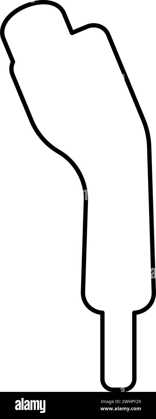 Electric car charger charging plug Ev contour outline line icon black ...