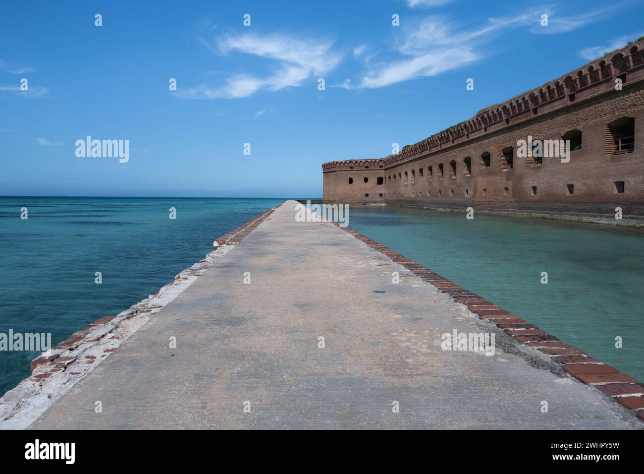 Fort Jefferson moat, Gulf of Mexico, Garden Key, Dry Tortugas National ...