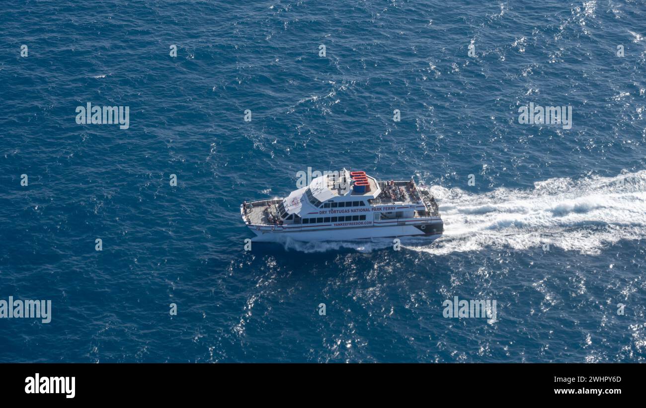 Yankee Freedom ferry at sea, Gulf of Mexico, Florida, Dry Tortugas ...