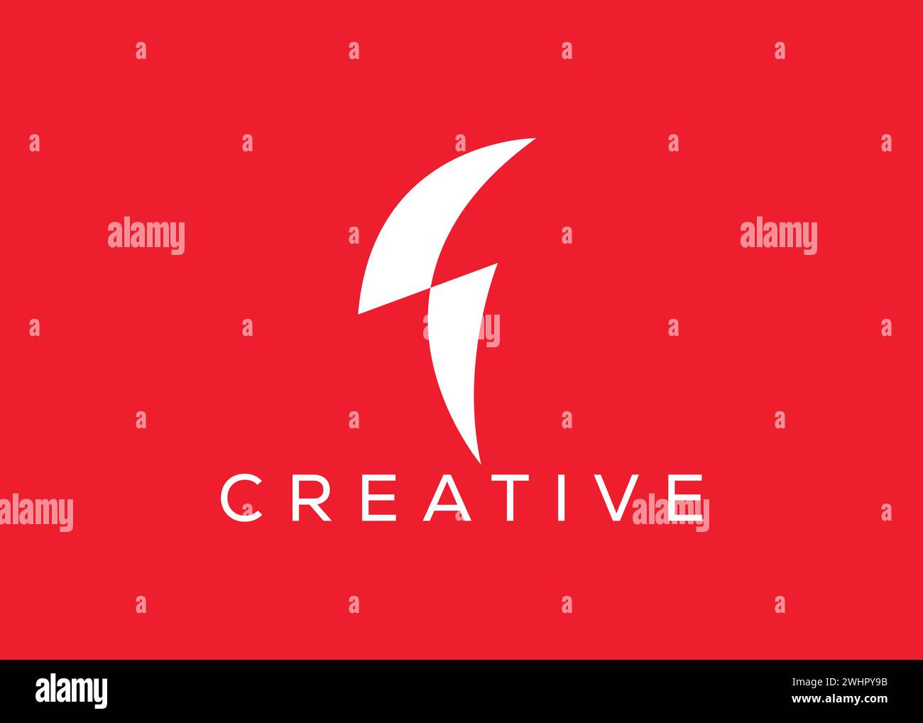 Minimalist Thunder Bolt vector logo design template. Creative modern ...