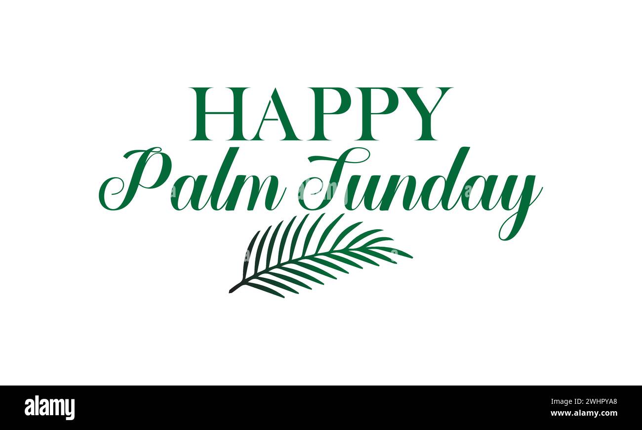 Palm sunday cross card Stock Vector Images - Alamy