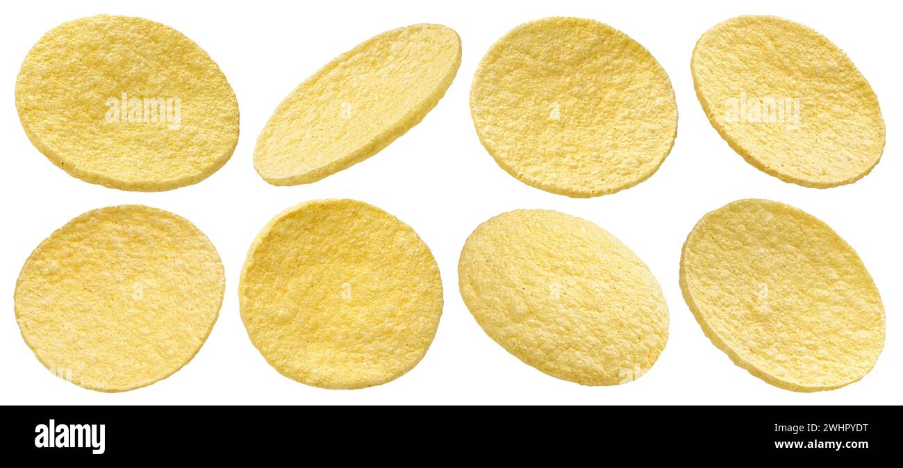 Puffed corn cakes isolated on white background Stock Photo - Alamy