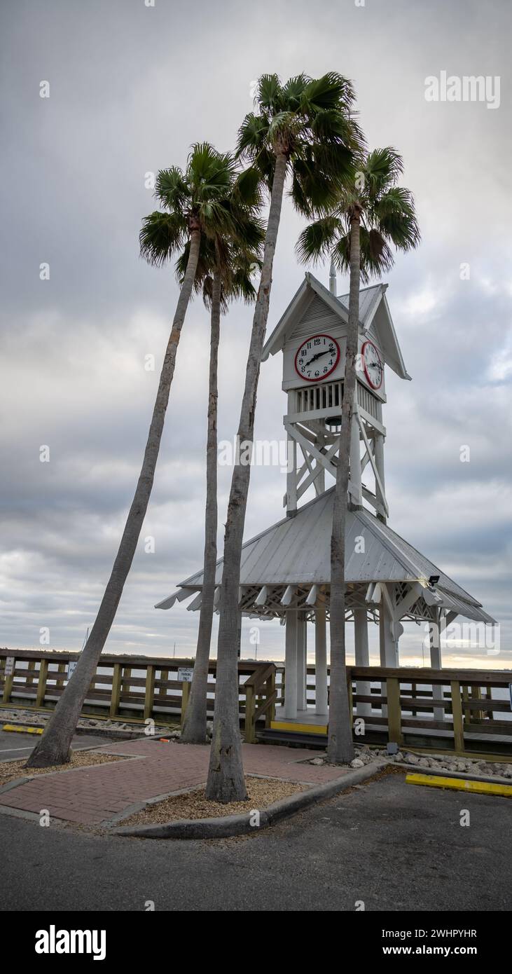 Clock Tower, Anna Marie Island, Florida Stock Photo - Alamy