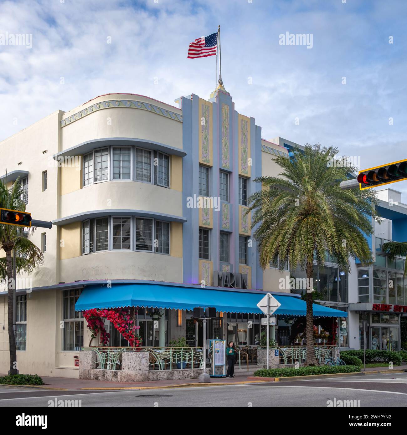 Marlin Hotel, Art Deco Historical District, Miami Beach, Florida Stock ...