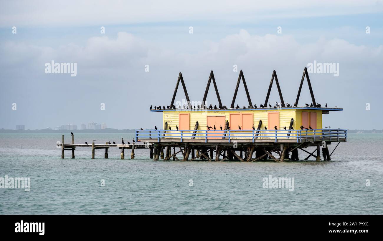 A-frame (Harden) House, Stiltsville, Biscayne Bay, Biscayne National ...