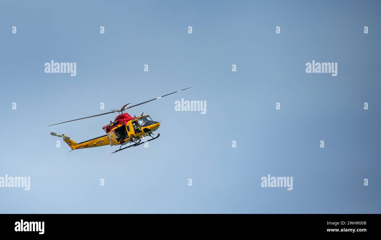 SAR (Search And Rescue) Bell CH-146 Griffon helicopter flying over ...