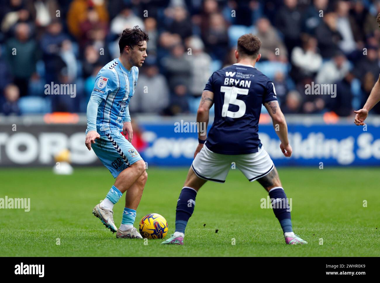 Coventry City's Callum O'Hare and Millwall's Joe Bryan during the Sky ...